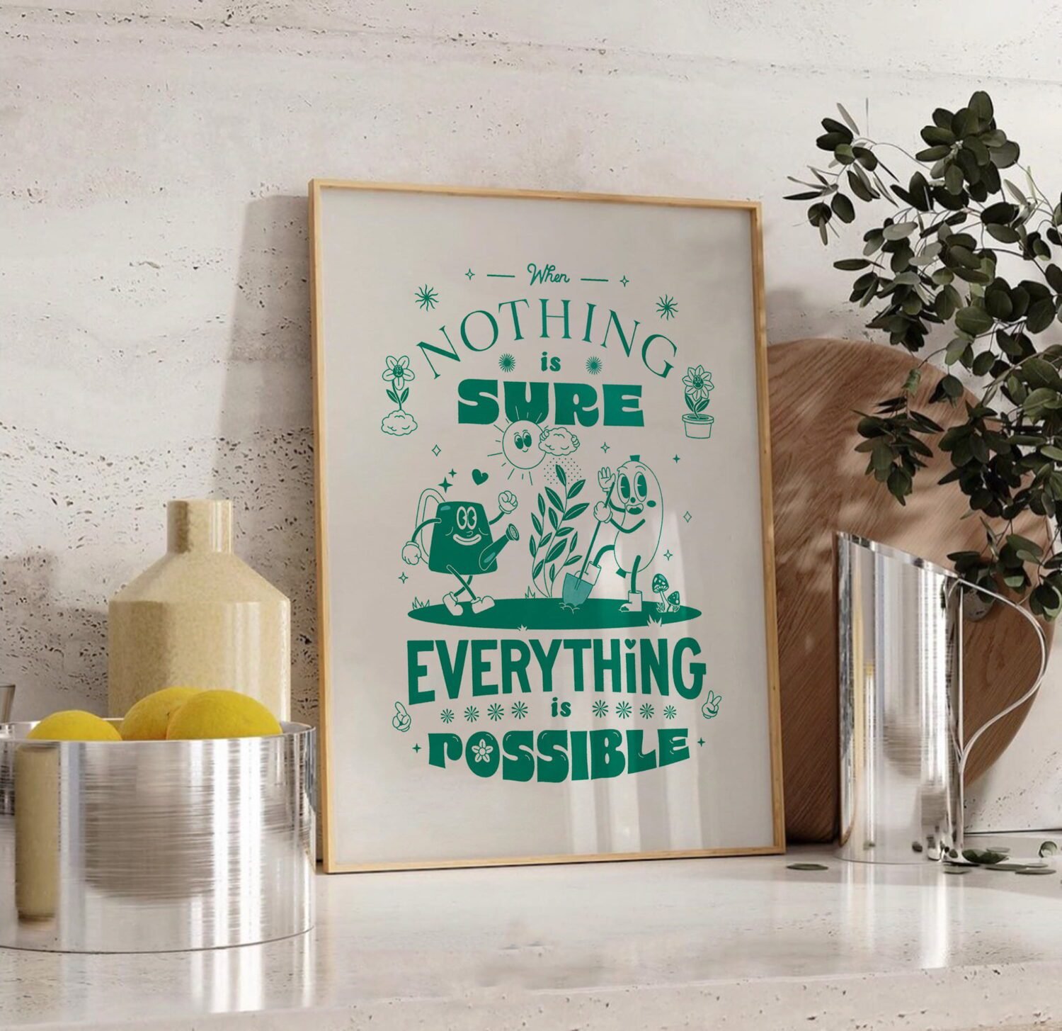 When nothing is sure everything is possible | Affiche • Affiche illustrée
